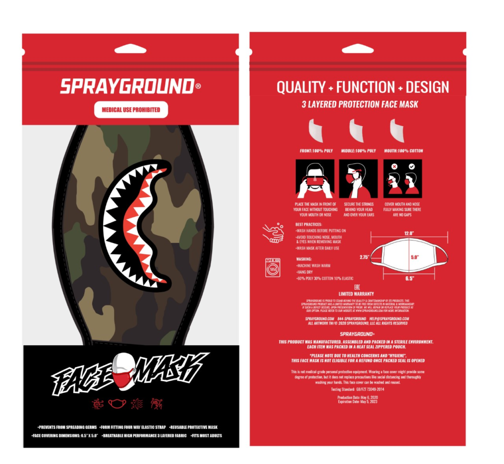 The ‘new normal’: Brand Strategy previews Sprayground face mask range ...
