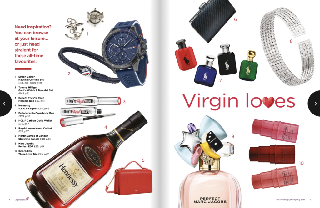 New edition of Virgin Atlantic inflight shopping brochure launched with ...