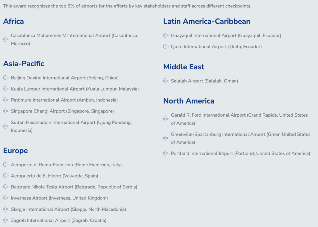 Roll call of excellence: ACI reveals Airport Service Quality award ...