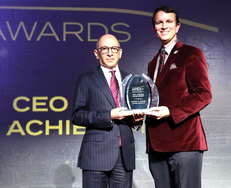 Qatar Airways Group Chief Executive H.E. Akbar Al Baker celebrates APEX ...